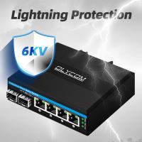 China Mini 6 Port Gigiabit Ethernet Switch Poe Switch Din Rail 2 Sfp+ 4 RJ45 DC48-52V Dual Power Input for sale