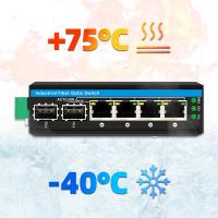 China Mini 6 Port Gigiabit Ethernet Switch Poe Switch Din Rail 2 Sfp+ 4 RJ45 DC48-52V Dual Power Input for sale
