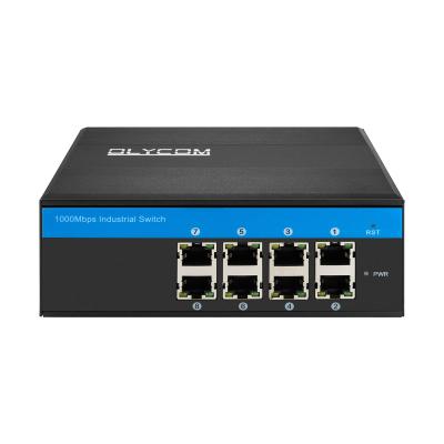 China Industrial Gigabit 8 Port Ethernet Switch E-Mark 8*RJ45 Outdoor Network Switch for sale