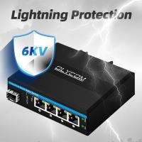 China 5 Port Gigiabit Outdoor Poe Switch Mini Industrial Fiber Switch IP40 Din Rail Switch for sale