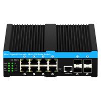 China 12 Port 10G L2/L3 Managed Poe+ Switch 4*10G Sfp Ports DC48V Dual Power Input 10g Poe Switch for sale