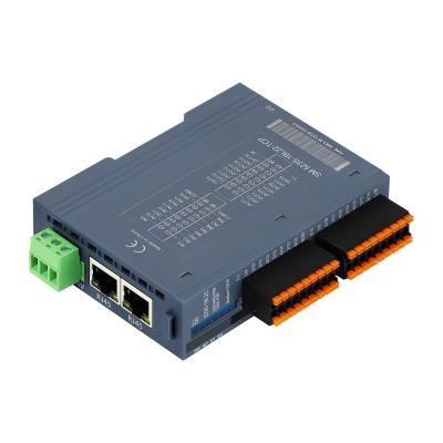 China Modbus TCP/IP I/O Module 24VDC 16 DI/DO 2×RJ45 DIN-Rail NPN/PNP Supported CE for sale