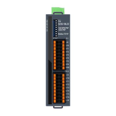 China 16 Port TCP/IP Modbus I/O Slave Module NPN And PNP Supported DI DO DIN Mounted for sale