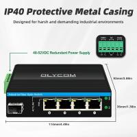 China 5 Port 10/100/1000mbps Ethernet Switch 4RJ45+1SFP Outdoor Poe Switch Manufacturer for sale