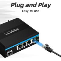 China 5 Port 10/100/1000mbps Ethernet Switch 4RJ45+1SFP Outdoor Poe Switch Manufacturer for sale