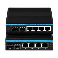 China Gigabit ERPS Managed Ethernet Switch 2SFP+4RJ45 Din-rail Network Switch with PoE Output for sale