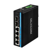 China Gigabit ERPS Managed Ethernet Switch 2SFP+4RJ45 Din-rail Network Switch with PoE Output for sale