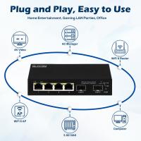 China 10g Ethernet Switch Unmanaged 4 Port 2.5G Ethernet Switch With 10G SFP+ Ports for sale