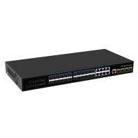 China 24 Port 10G L3 Managed Fiber Switch With 8 Gigabit Combo SFP/RJ45 1U Rack 220V AC Input for sale