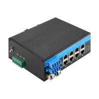 China 8 Port Bypass Managed Ethernet Switch 2.5G Fiber Industrial Optical Protection DIN Mounted for sale
