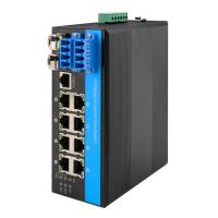 China 8 Port Bypass Managed Ethernet Switch 2.5G Fiber Industrial Optical Protection DIN Mounted for sale