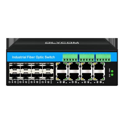 China Managed 16 Port Gigabit Poe Switch Din-rail Network Switch 8RJ45+8SFP With 4*RS485+2*CAN BUS for sale