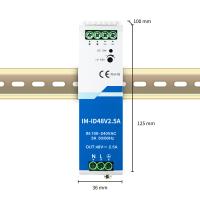 China 120W Industrial Power Adapter 48V 2.5A Din Rail Wide AC/DC Input CE UL Listed for sale
