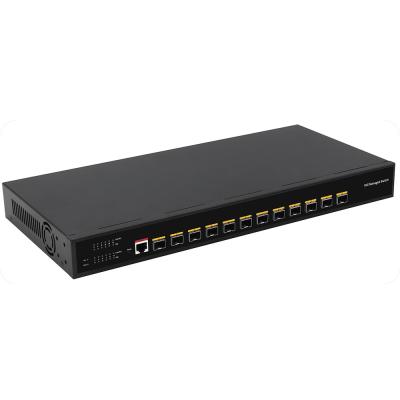 China 10G Fiber L3 Managed Switch 12 Port Full Optic Ports Console Manageable AC Input for sale