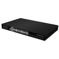 China 24 Port 2.5G PoE Managed Switch 10G Fiber Uplink L3 Layer 400W Budget AC Input CE for sale