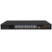 China 24 Port PoE Switch 10G Fiber300W Budget USB Console L3 Managed AC Input for sale