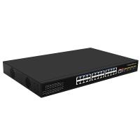 China 24 Port PoE Switch 10G Fiber300W Budget USB Console L3 Managed AC Input for sale
