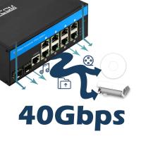 China 8 port industrial ethernet switch layer 2 managed switch DC12/24/48V Dual power input for sale