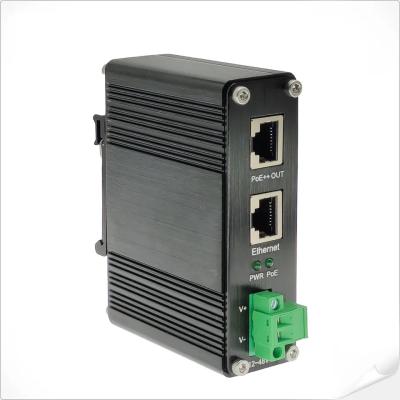 China Industrial 90W PoE++ Injector 2 Port 802.3bt Gigabit DC12V/24V/48V Input Mini Size for sale