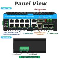 China 16 Port Managed Industrial Ethernet Switch 8RJ45+8SFP POE Switch With 4*RS485+2*CAN BUS for sale