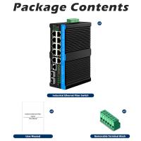 China 16 Port Managed Industrial Ethernet Switch 8RJ45+8SFP POE Switch With 4*RS485+2*CAN BUS for sale