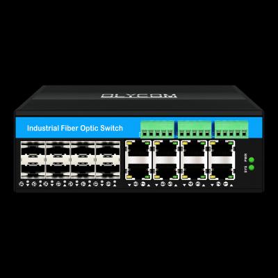 China 16 Port Managed Industrial Ethernet Switch 8RJ45+8SFP POE Switch With 4*RS485+2*CAN BUS for sale