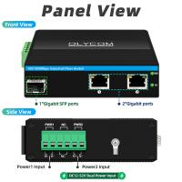 China Gigabit Optical Fiber Converter Din Network Switch DC12-52V Dual Power Input for sale
