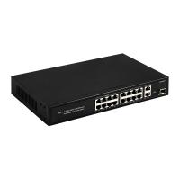 China 16 Port Gigabit Poe Switch Fiber Network Switch Extended 250m 300W for sale