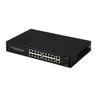 China 16 Port Gigabit Poe Switch Fiber Network Switch Extended 250m 300W for sale
