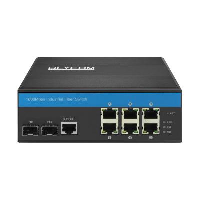 China 8 Port Gigabit Switch L2 Managed Vitesse Chipset Din Network Switch with 2SFP+6RJ45 for sale