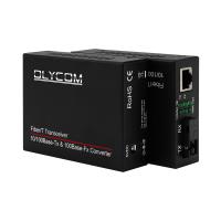 China Fast Ethernet Fiber Optic Ethernet Converter 10/100M Single-Mode Bi-Directional Transceiver SC to RJ45 20km for sale