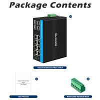 China 12 Port Industrial Ethernet Switch Din Network Switch 4SFP+8RJ45 DC12-52V Dual Power Supply for sale
