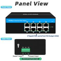 China 8 Port Poe Switch E-Mark Gigabit Industrial Ethernet Switch IP40 for Outdoor Use for sale
