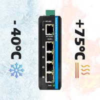 China 5-Port Industrial Network Switch Gigabit CE E-Mark Certified Unmanaged DIN Mounted for sale