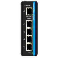 China Solar Or Battery Powered PoE Switch 4 Port Gigabit Network Dual 12V/24V/48VDC Input CE for sale