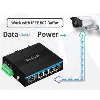 China Solar Or Battery Powered PoE Switch 4 Port Gigabit Network Dual 12V/24V/48VDC Input CE for sale