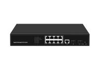 China Gigabit 8 port poe switch managed ethernet fiber switch 120W AC100-240V Input for sale