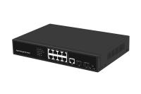 China Gigabit 8 port poe switch managed ethernet fiber switch 120W AC100-240V Input for sale