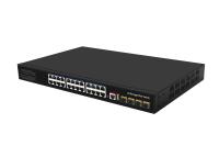 China 10G 24 Port Poe Switch L3 Managed Ethernet Fiber Switch 400W 4*10G Fiber Ports+24*RJ45 POE Ports for sale
