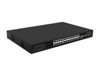 China 10G 24 Port Poe Switch L3 Managed Ethernet Fiber Switch 400W 4*10G Fiber Ports+24*RJ45 POE Ports for sale