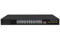 China 10G 24 Port Poe Switch L3 Managed Ethernet Fiber Switch 400W 4*10G Fiber Ports+24*RJ45 POE Ports for sale