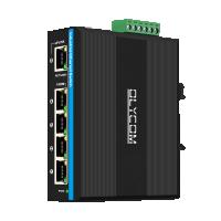 China 5 Port gigabit switch Industrial PoE Extender 1*poe in port support 30w/60w/90w+4*poe output ports for sale