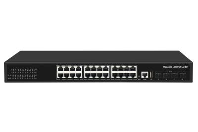 China Factory Price 10G switch 24 Port Ethernet Fiber Switch Desktop L3 Managed Network Switch AC100-240V 1U Rack for sale