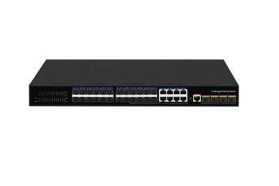 China Desktop 10G Ethernet Switch L3 Managed Optical Fiber Switch 24*1.25G RJ45 Ports+4*10G SFP+ Fiber Ports for sale