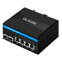 China Solar Poe Switch industrial ethernet switch Support DC12/24/48V 4 POE Ports Support Af/at/bt 120W for sale