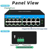 China Unmanaged Poe Switch gigabit 16 port switch PoE af/at/bt 240w budget for outdoor use for sale