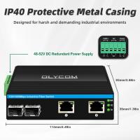China Industrial POE Switch with 2 SFP + 2 RJ45 Ports 6KV Surge Protection and DC48V Power Input for Outdoor Use for sale