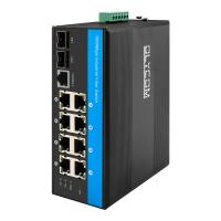 China Rugged Managed Ethernet Switch Vitesse chipset 2 SFP 8 RJ45 industrial ethernet switch with SNMP management for sale