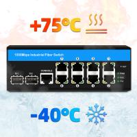 China Rugged Managed Ethernet Switch Vitesse chipset 2 SFP 8 RJ45 industrial ethernet switch with SNMP management for sale