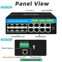 China Managed Industrial Fiber Switch With CAN Bus RS485 6 Port Harsh Use Fanless IP40 Rated for sale